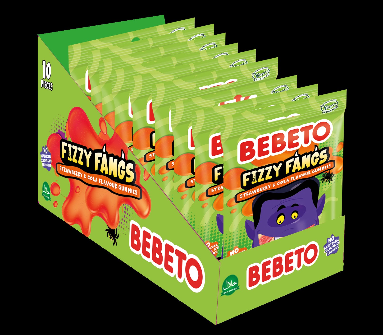 FIZZY FANGS 150g X 10 – Bebeto