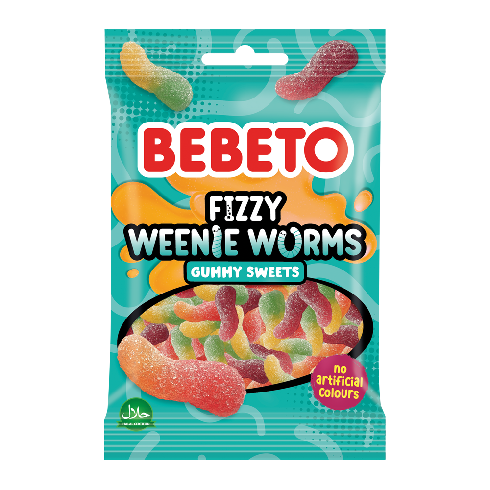 FIZZY WEENIE WORMS – Bebeto