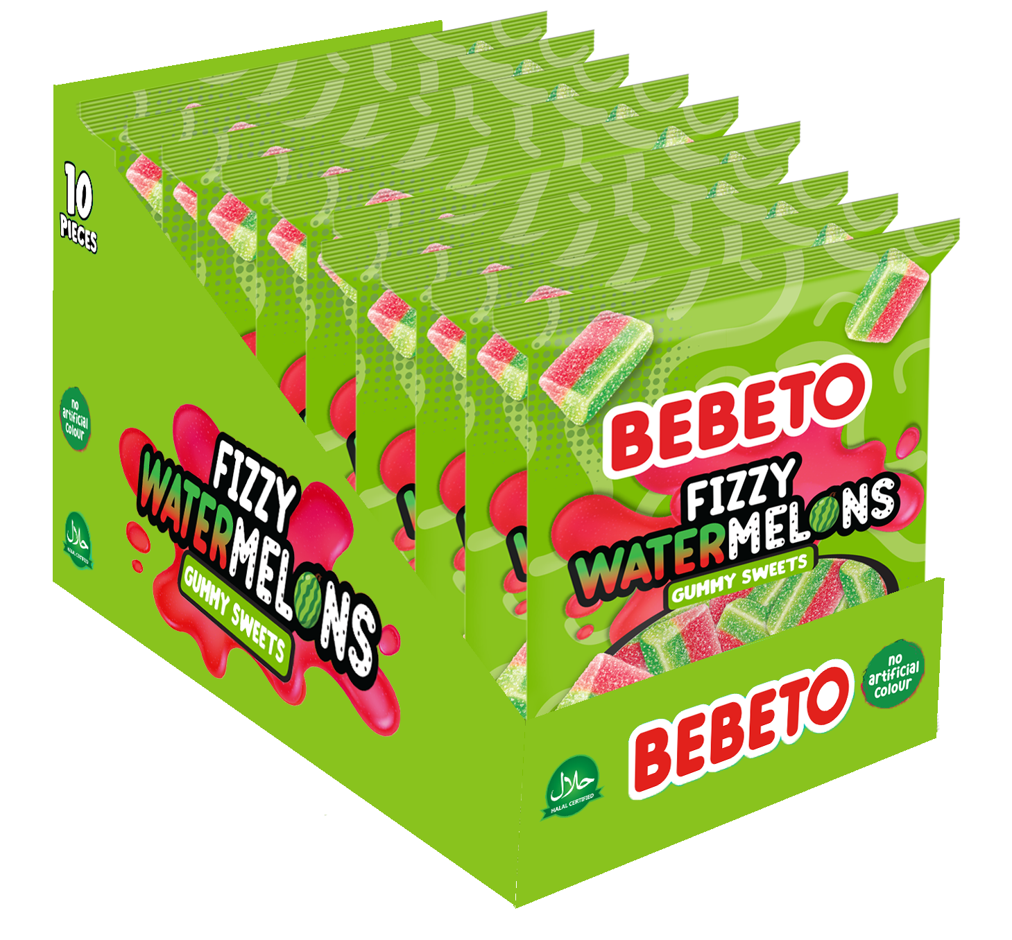 FIZZY WATERMELONS 150G (NPM) X10 – Bebeto