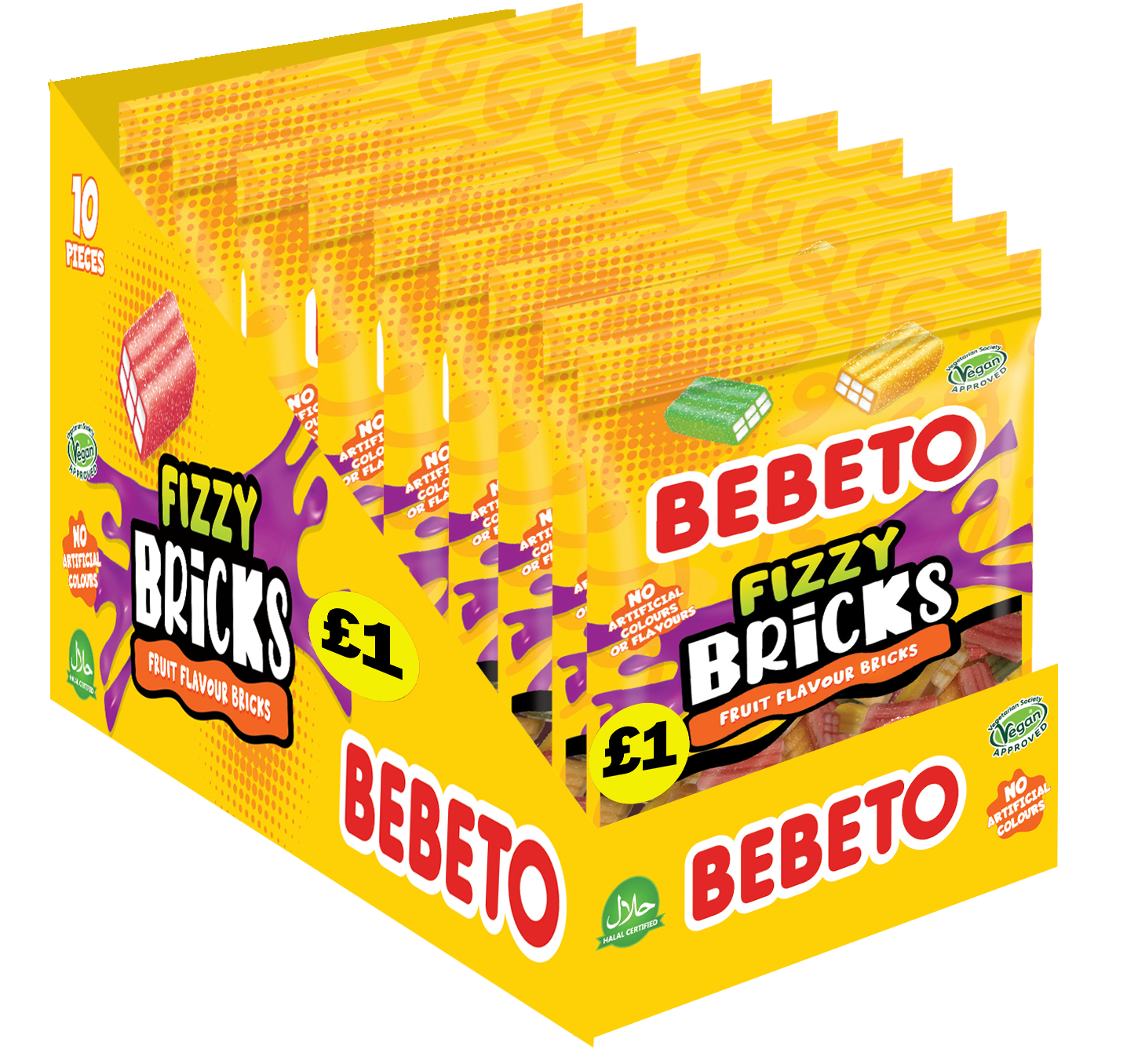 FIZZY BRICKS 130G X 10 – Bebeto